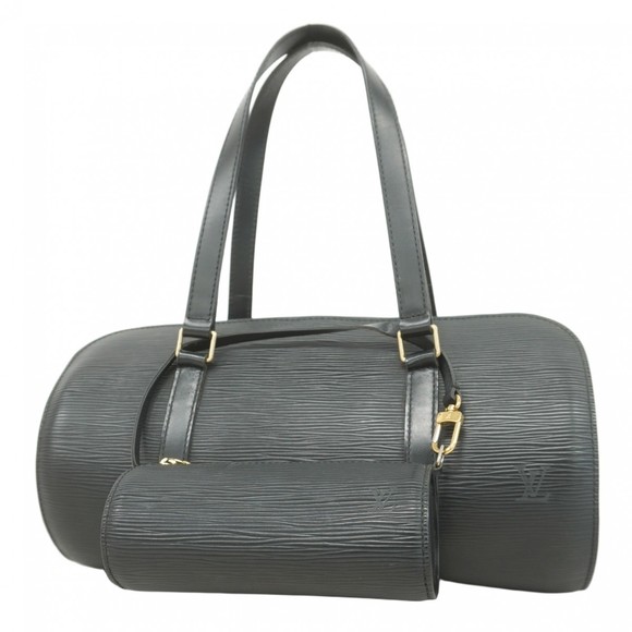 Louis Vuitton | Bags | Louis Vuitton Epi Black Handbag Noir Soufflot ...
